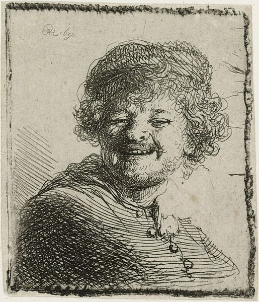 Rembrandt – Self Portrait Laughing, 1630 – AC studies